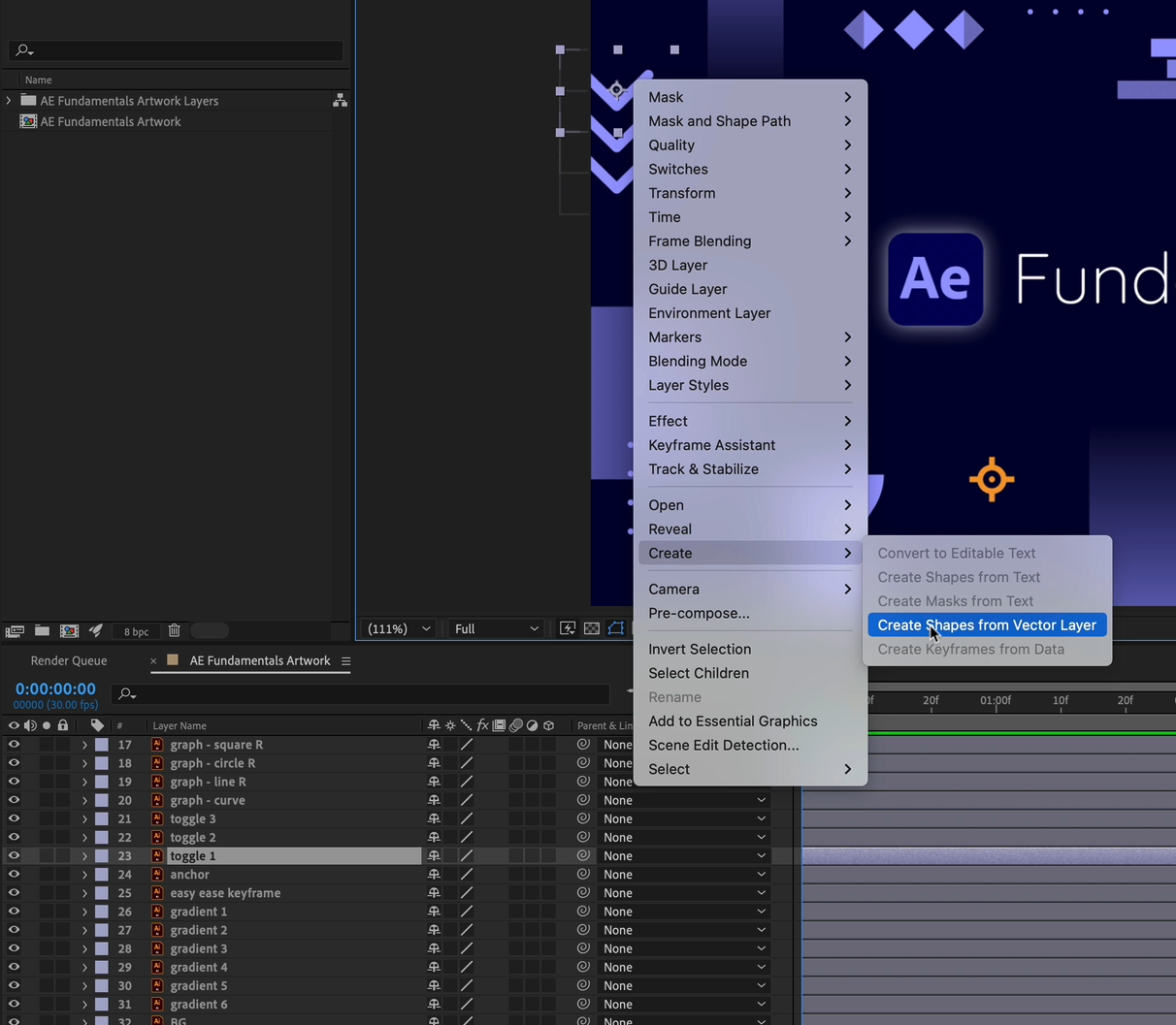 AE Fundamentals: Working with Illustrator Files